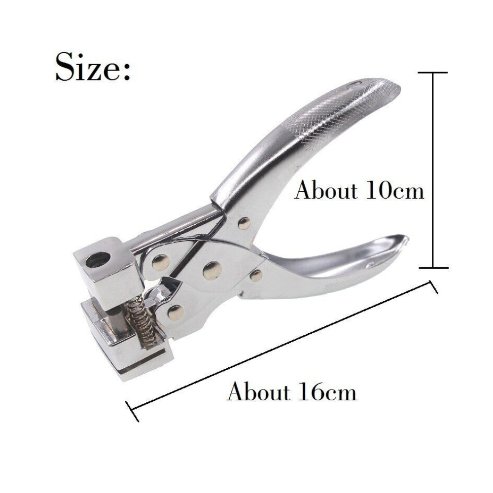 SuaTools - 16.3cm Handheld Hole Punch Plier For Paper & PVC Card - Sil ...