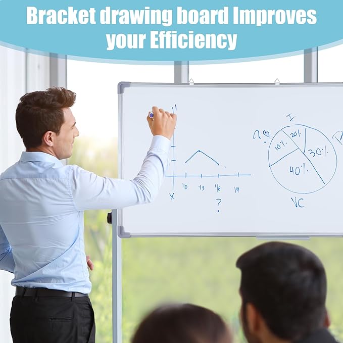 Nerdy Admin - 120 x 90 cm Magnetic Whiteboard with Aluminum Frame - Wh ...