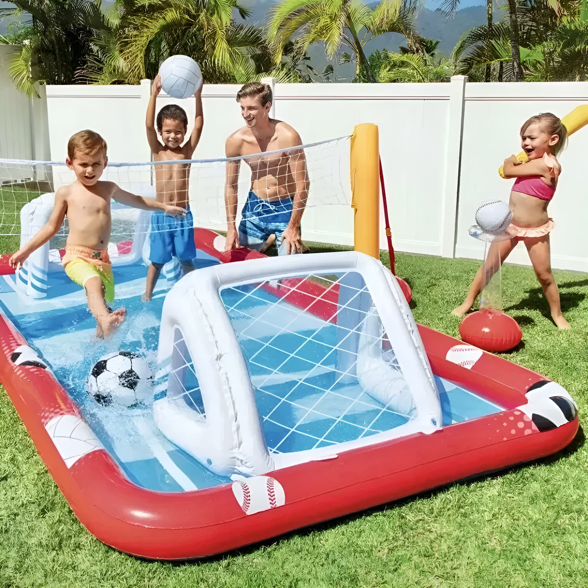 VolaFit - 75cm PVC Giant Inflatable Soccer Ball Fun for Kids - Black ...