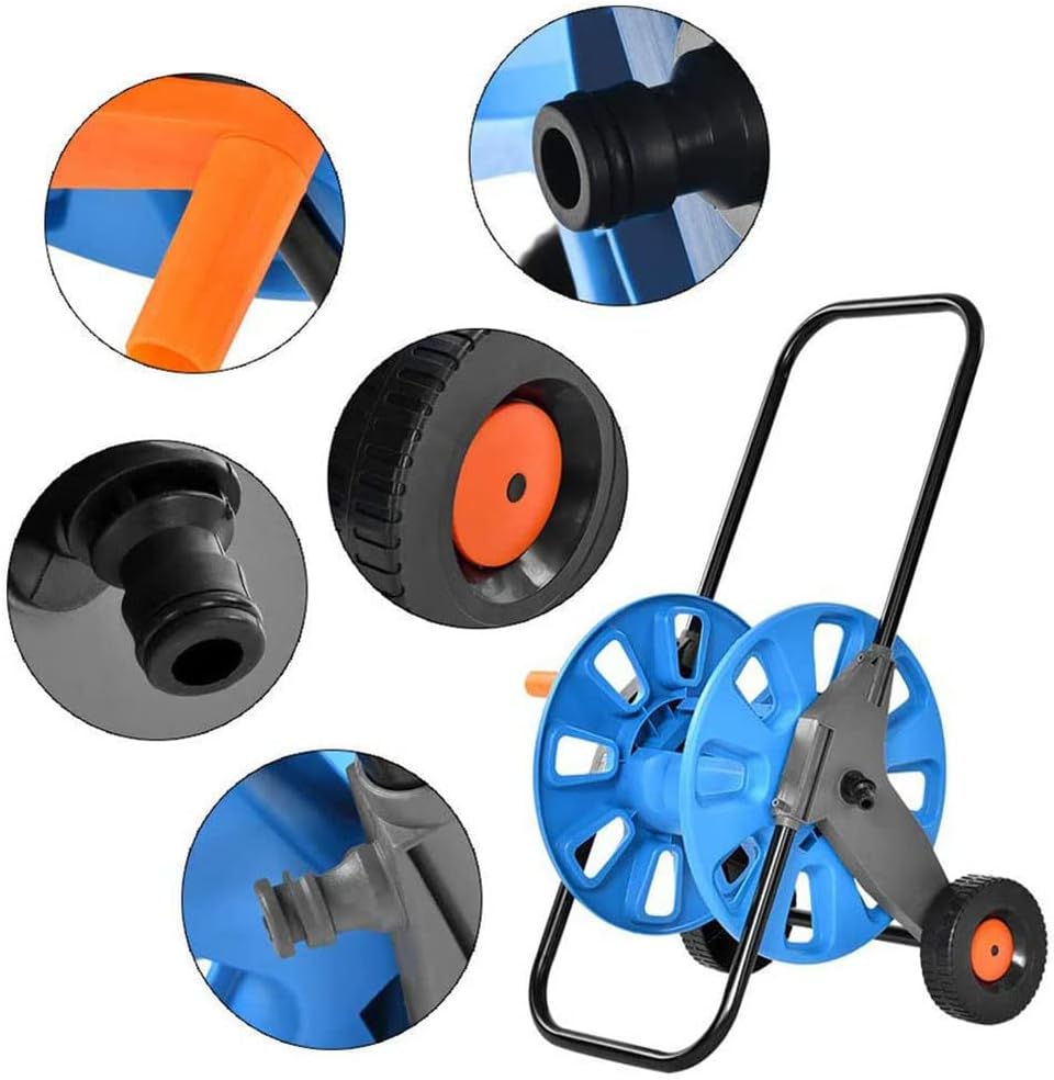 Herqona - Garden Hose Cart, Hose Cart with Wheels - Holds Up to 50m Ho ...