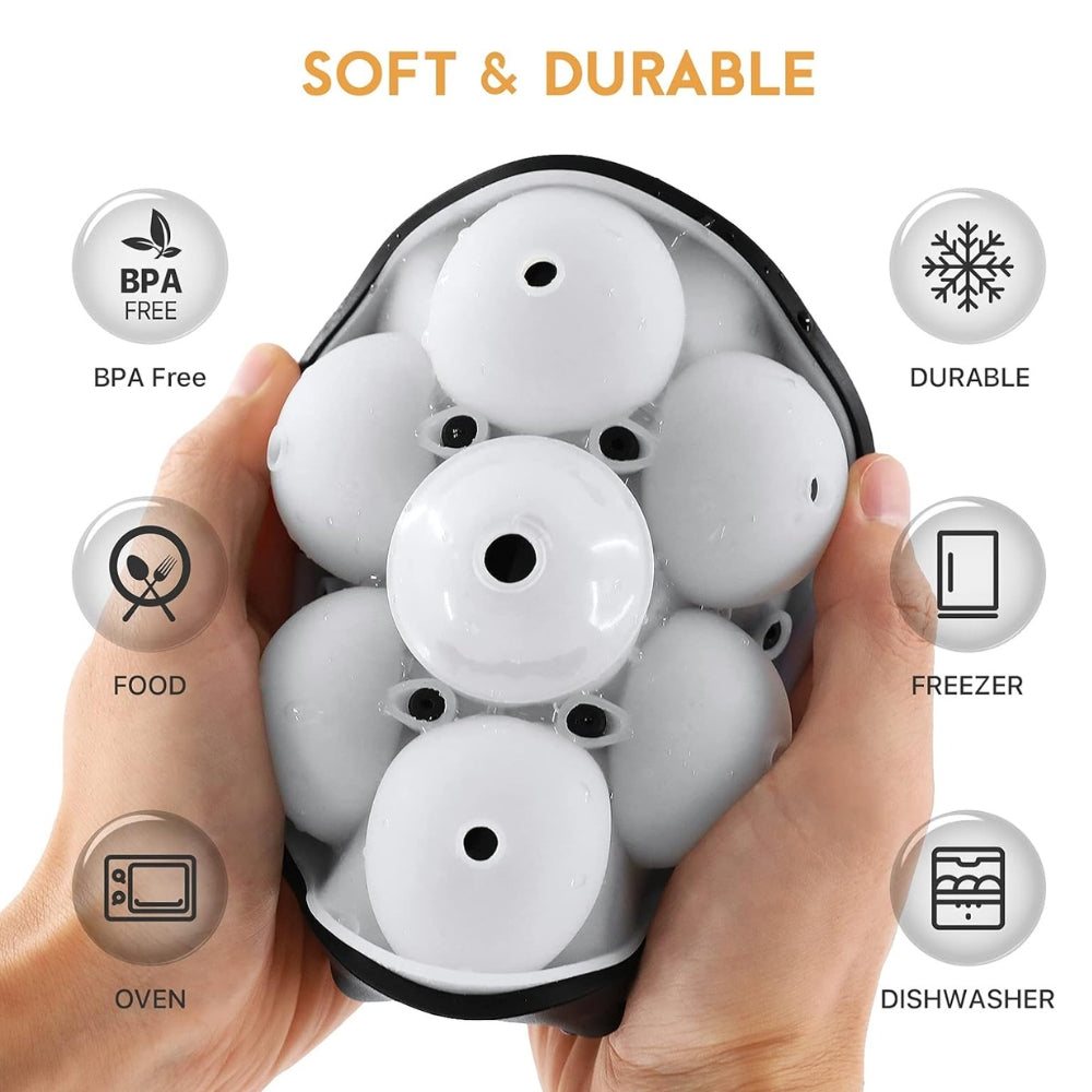 Pruchef - 7 Ice Ball Silicone Sphere Ice Ball Maker Molud - 14cm ...