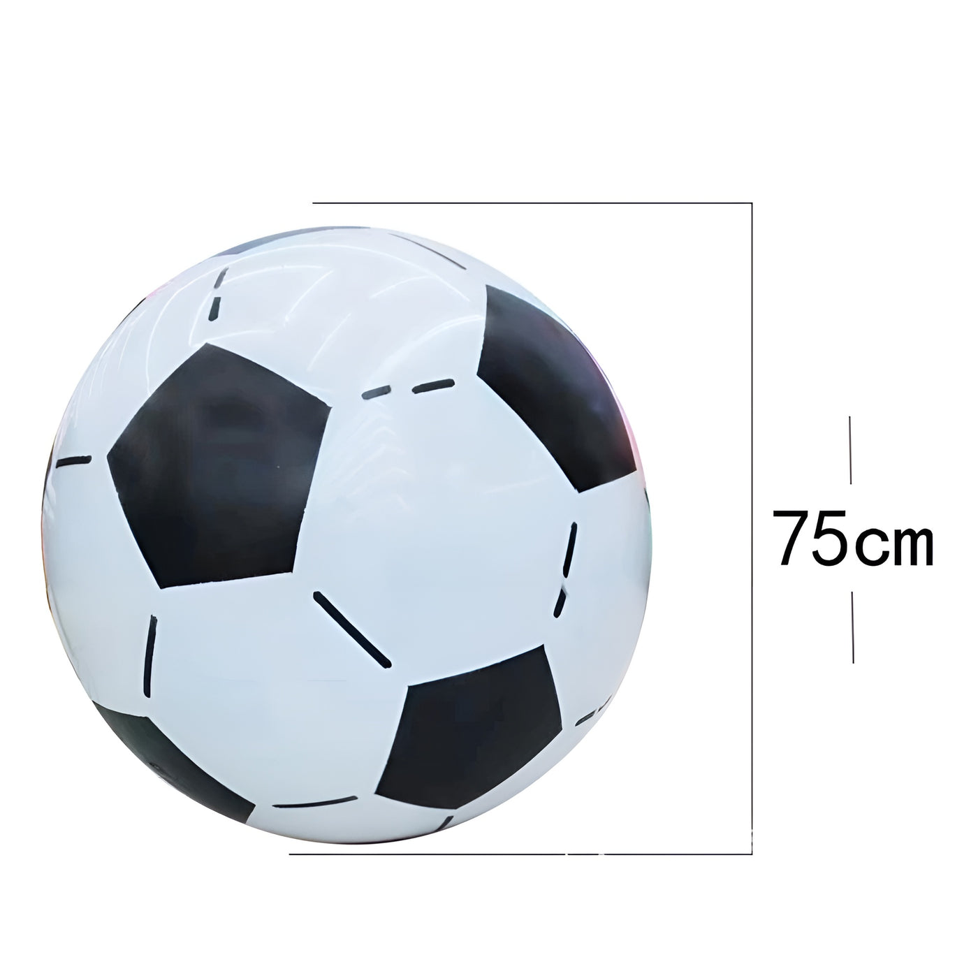 VolaFit - 75cm PVC Giant Inflatable Soccer Ball Fun for Kids - Black ...