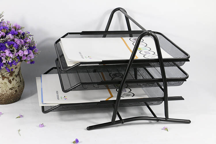 Nerdy Admin - Wire Mesh Document Letter Tray for Office Desk - 3 Tier ...